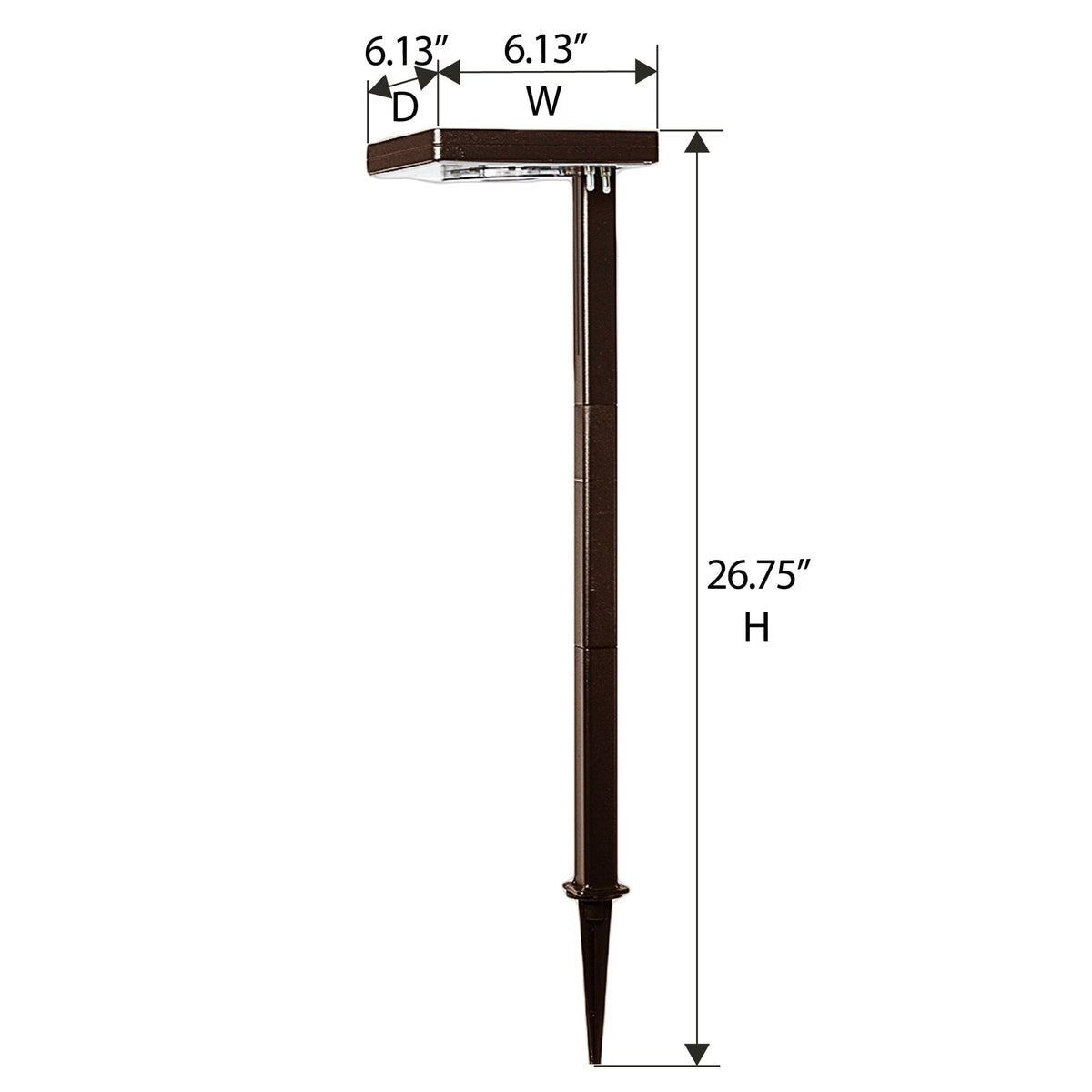 Contemporary Solar Pathway Light | Black or Bronze | Bright & Warm Whi