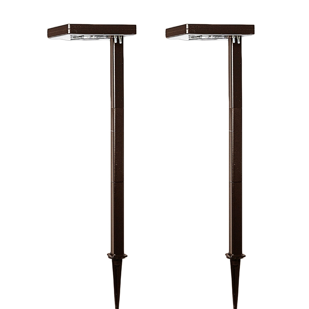Contemporary Solar Pathway Light | Black or Bronze | Bright & Warm Whi