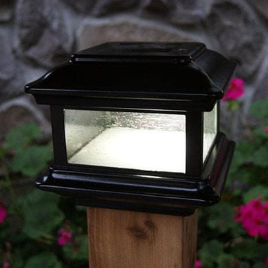 Colonial Solar Cap Light - Black