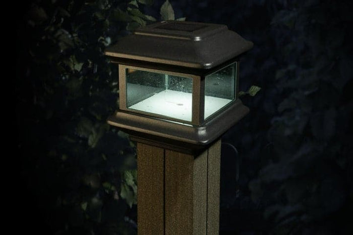 Colonial Solar Cap Light - Black