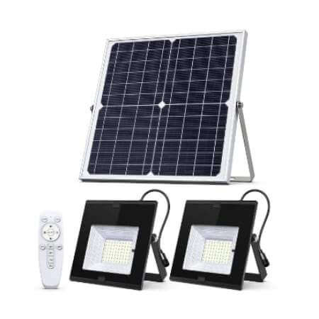 140 LED Dual Lamp Commercial Solar Flood Light