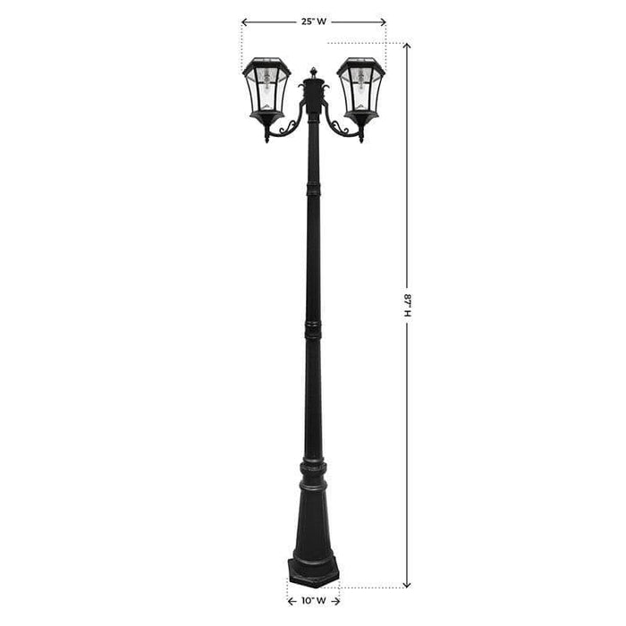 Victorian Bulb Solar Lamp Post - Double